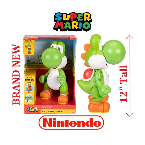Nintendo | Toys | New Nintendo Super Mario Lets Go Yoshi 2 Tall ...